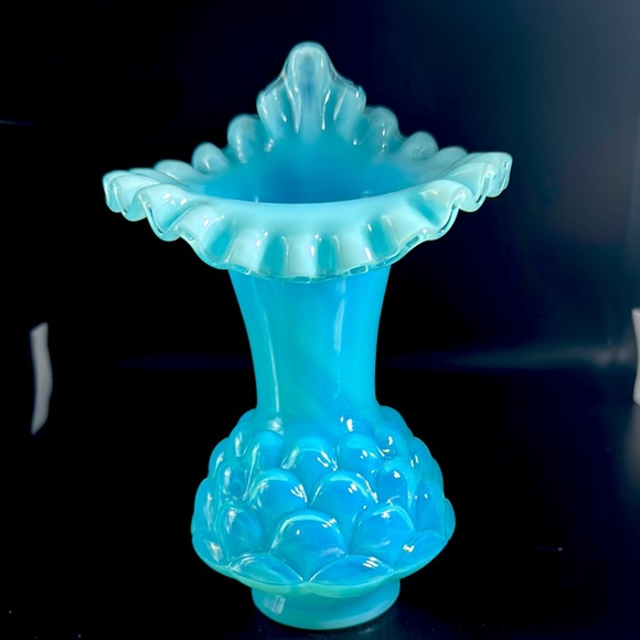 Other | Vintage Blue Opaline Jack In Pulpit Fenton Vase | Poshmark
